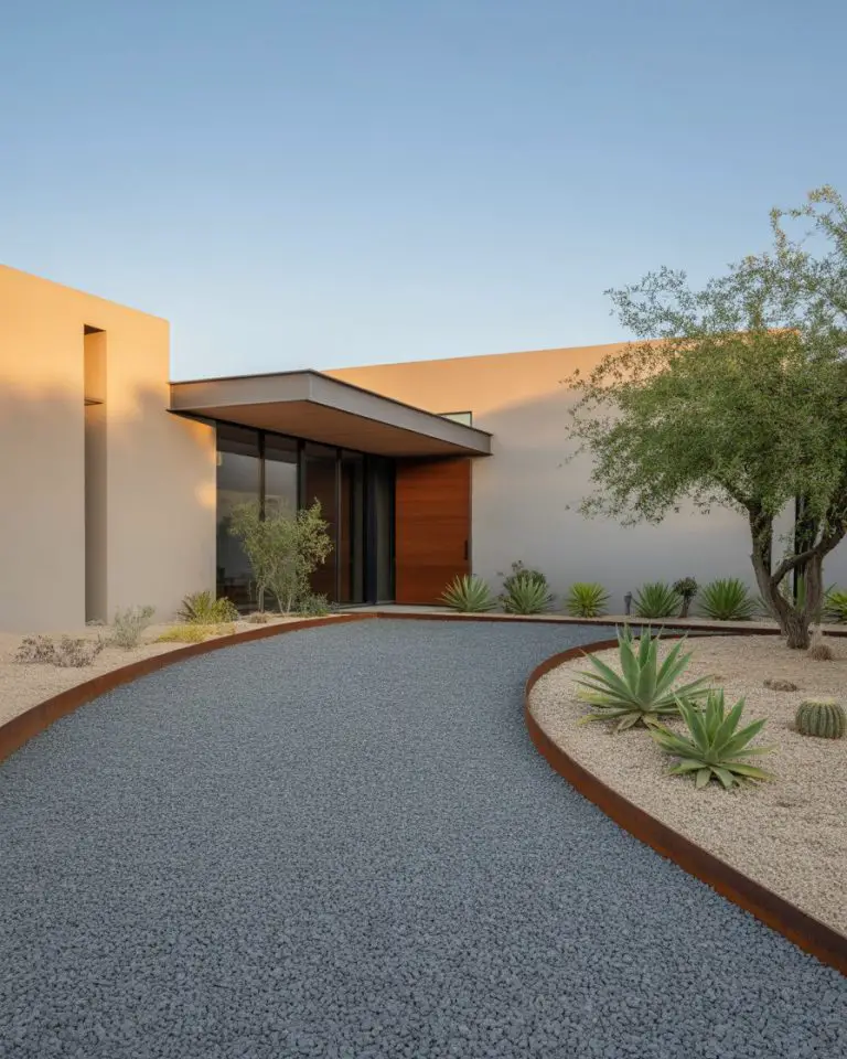 Modern Driveway 76 Ideas 2025: Design Concrete Pavers, Lighting, and ...