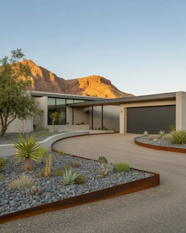 Modern Driveway 76 Ideas 2025: Design Concrete Pavers, Lighting, and ...