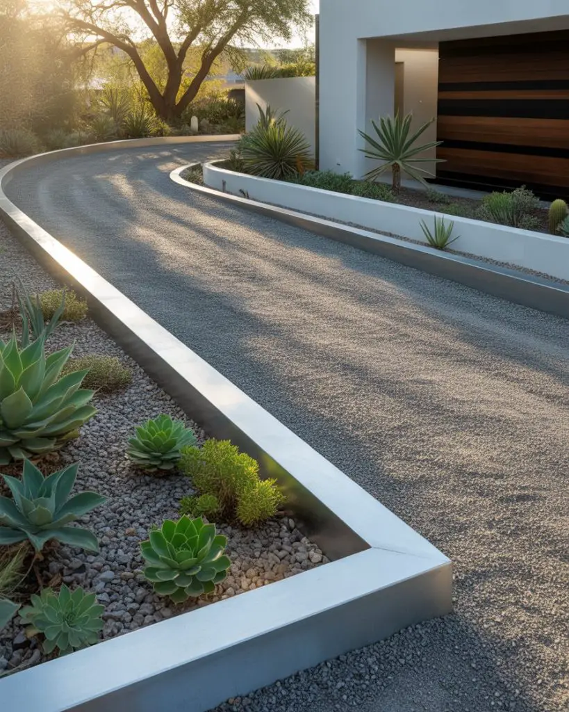 Modern Driveway 76 Ideas 2025: Design Concrete Pavers, Lighting, and ...