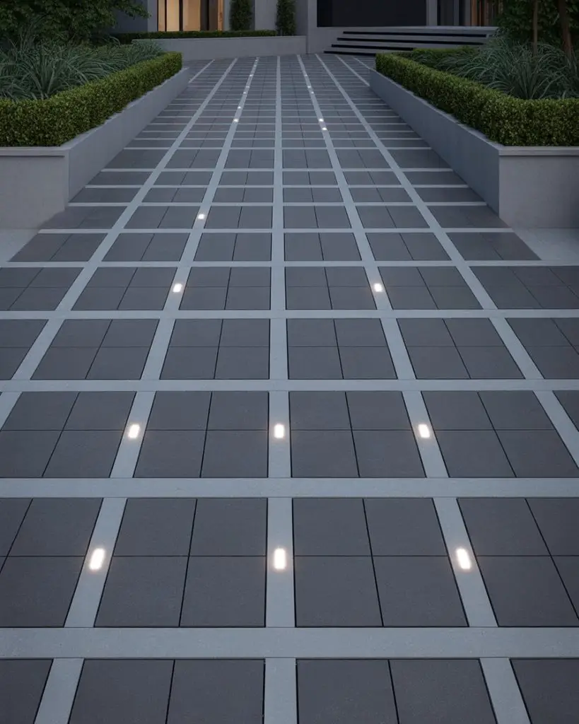 Modern Driveway 76 Ideas 2025: Design Concrete Pavers, Lighting, and ...