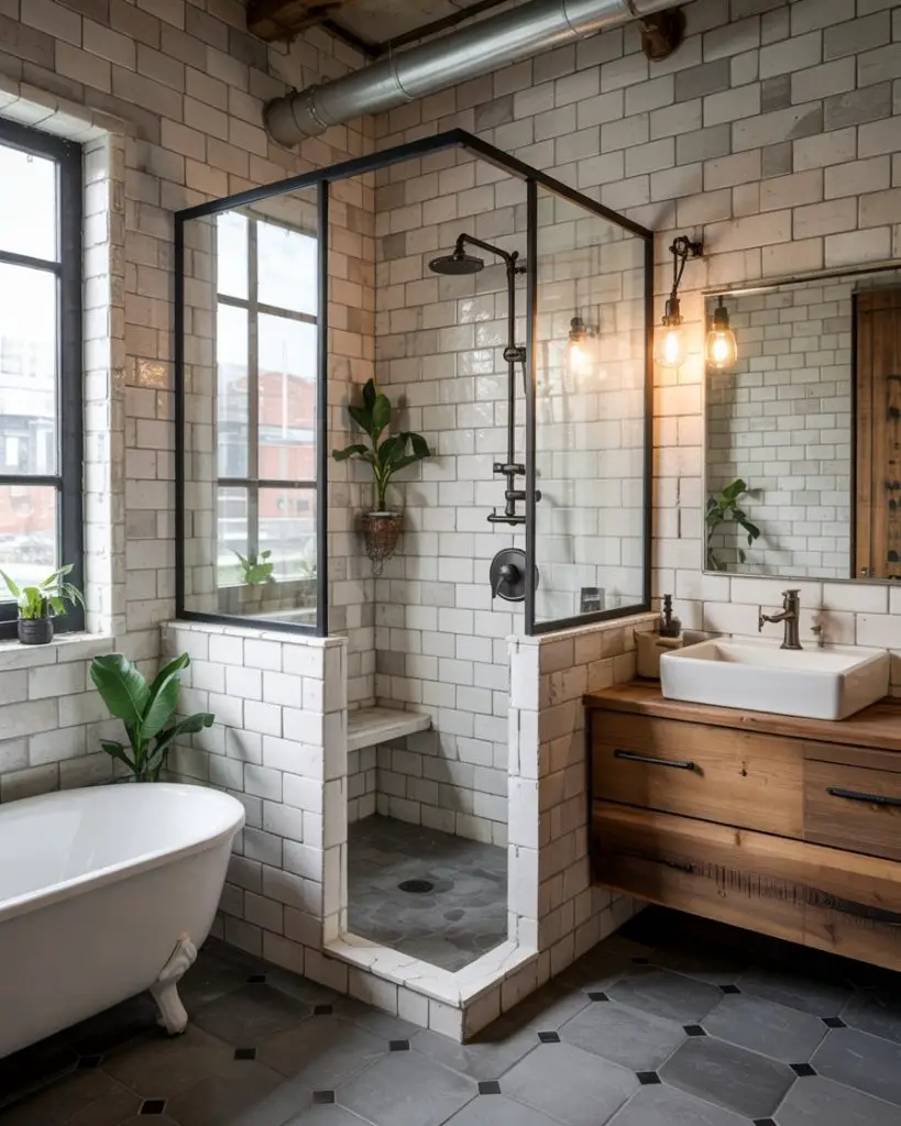 No Door Showers Walk In 2025: 56 Ideas Walk In Half Walls, Small Spaces ...