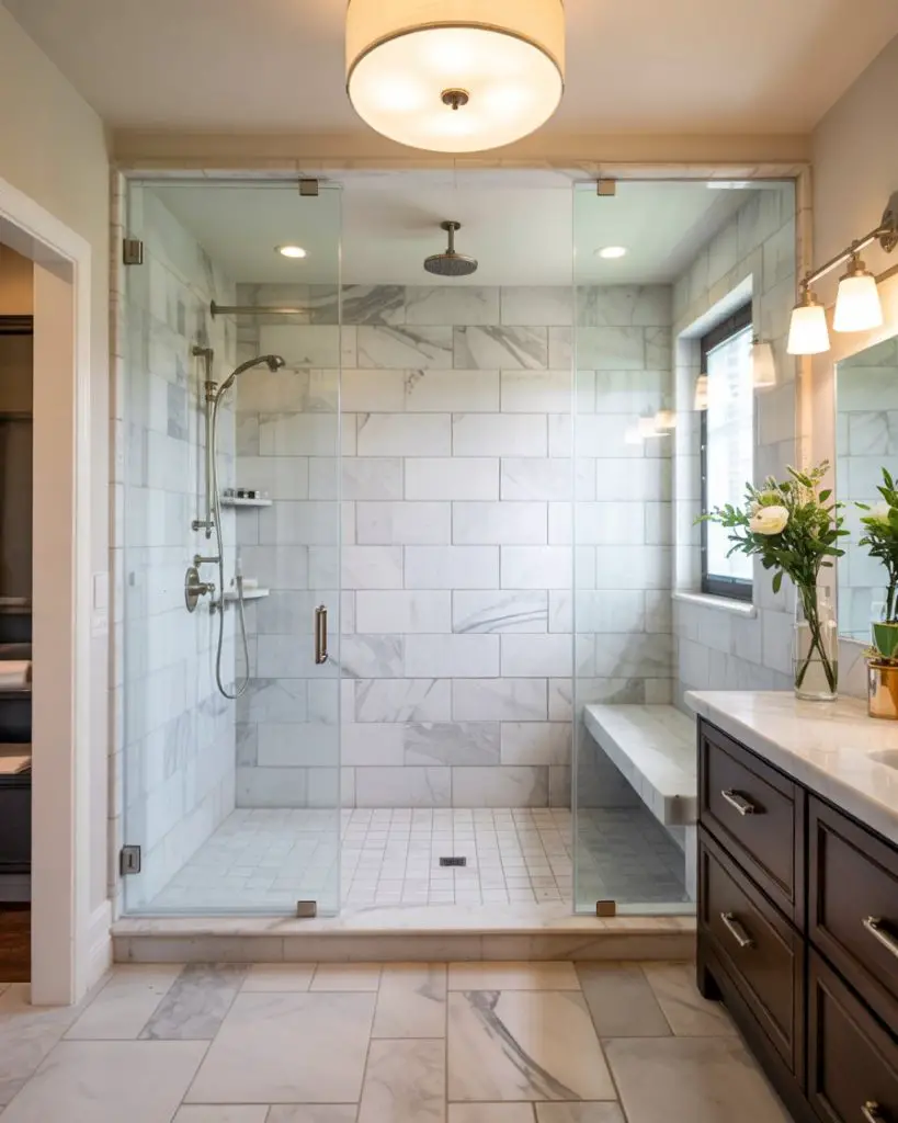 69 Walk In Shower Ideas 2025: Small Bathroom Layouts, Half Walls, No ...