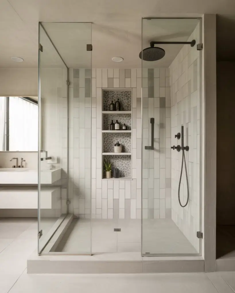 No Door Showers Walk In 2025: 56 Ideas Walk In Half Walls, Small Spaces ...