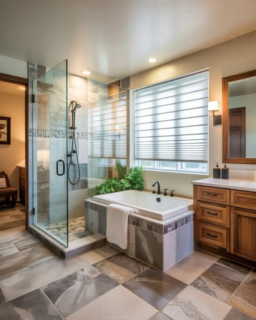 No Door Showers Walk In 2025: 56 Ideas Walk In Half Walls, Small Spaces ...