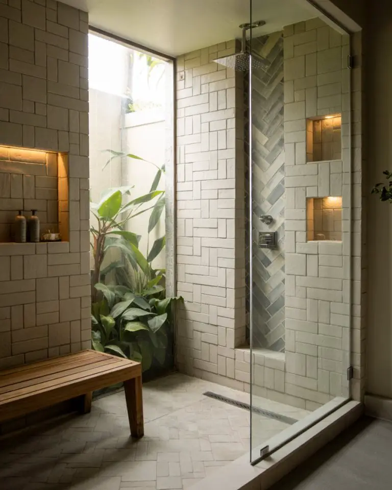 No Door Showers Walk In 2025: 56 Ideas Walk In Half Walls, Small Spaces ...