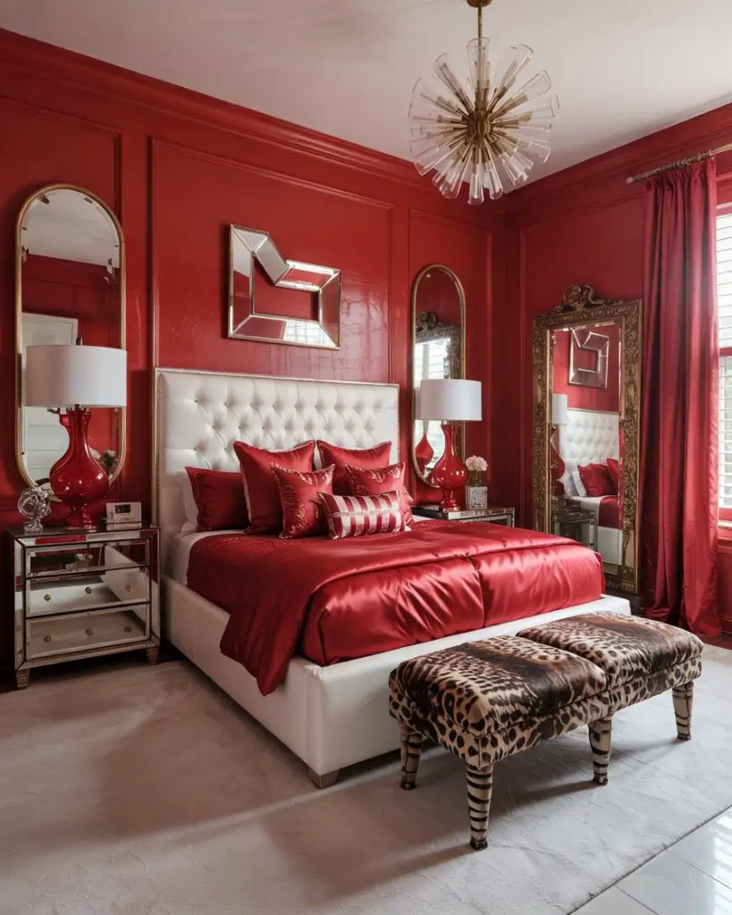 Red Bedroom 2025 Ideas: 64 Aesthetic Cozy Decor, Color Palettes and ...