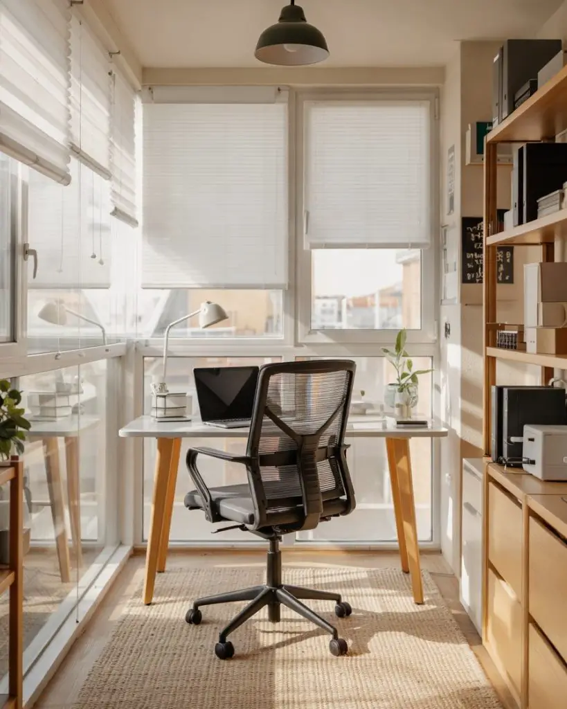 50 Balcony Workspace Ideas 2025 for Small Spaces | Enclosed, Open, Cozy ...