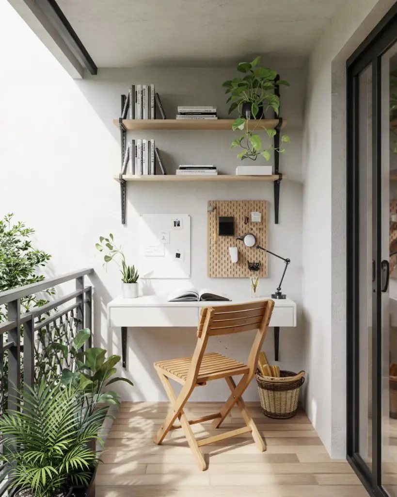 50 Balcony Workspace Ideas 2025 for Small Spaces | Enclosed, Open, Cozy ...