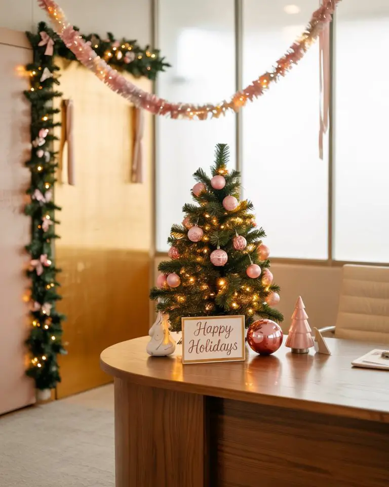 Office Christmas Decorations 2025: 52 Creative Ideas for Cubicles, Desk ...