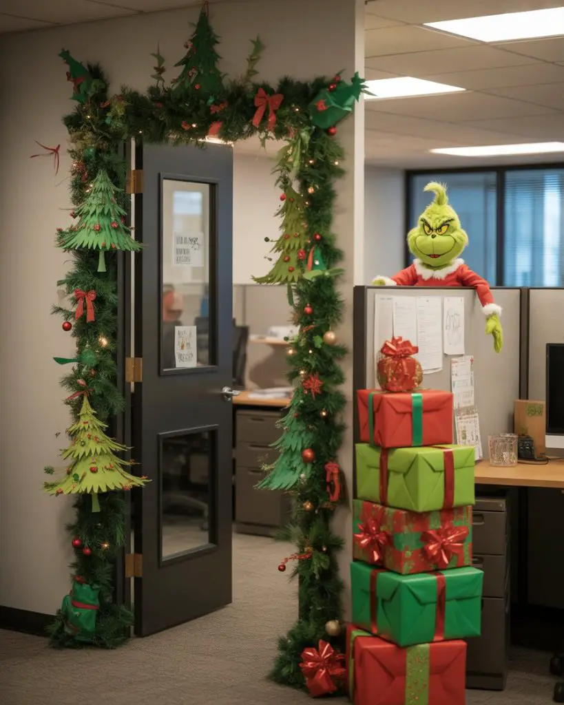 Office Christmas Decorations 2025: 52 Creative Ideas for Cubicles, Desk ...
