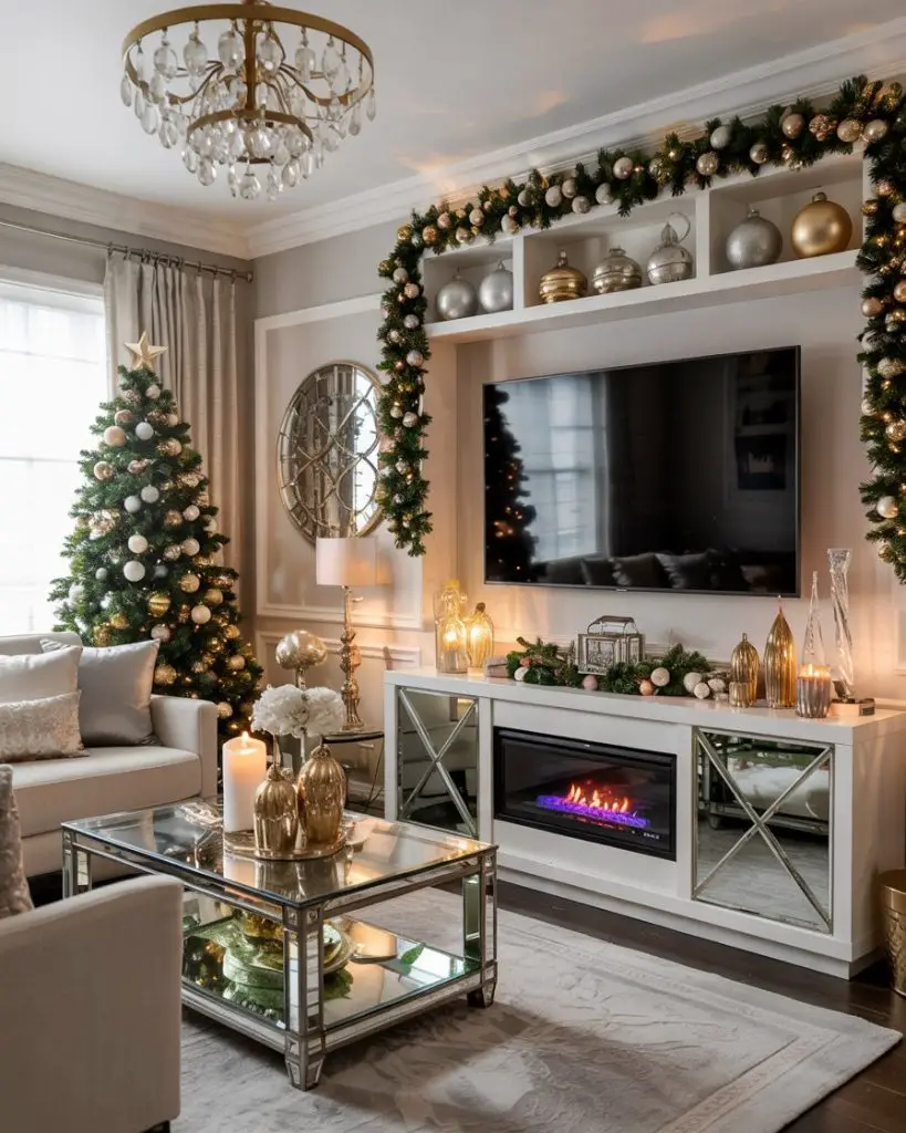 Christmas Decor 51 Ideas for Living Room 2025 – Cozy, Farmhouse and ...