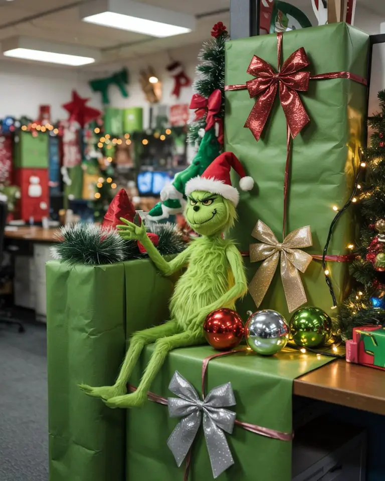 Office Christmas Decorations 2025: 52 Creative Ideas for Cubicles, Desk ...