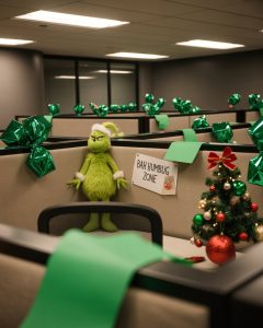 Office Christmas Decorations 2025: 52 Creative Ideas for Cubicles, Desk ...